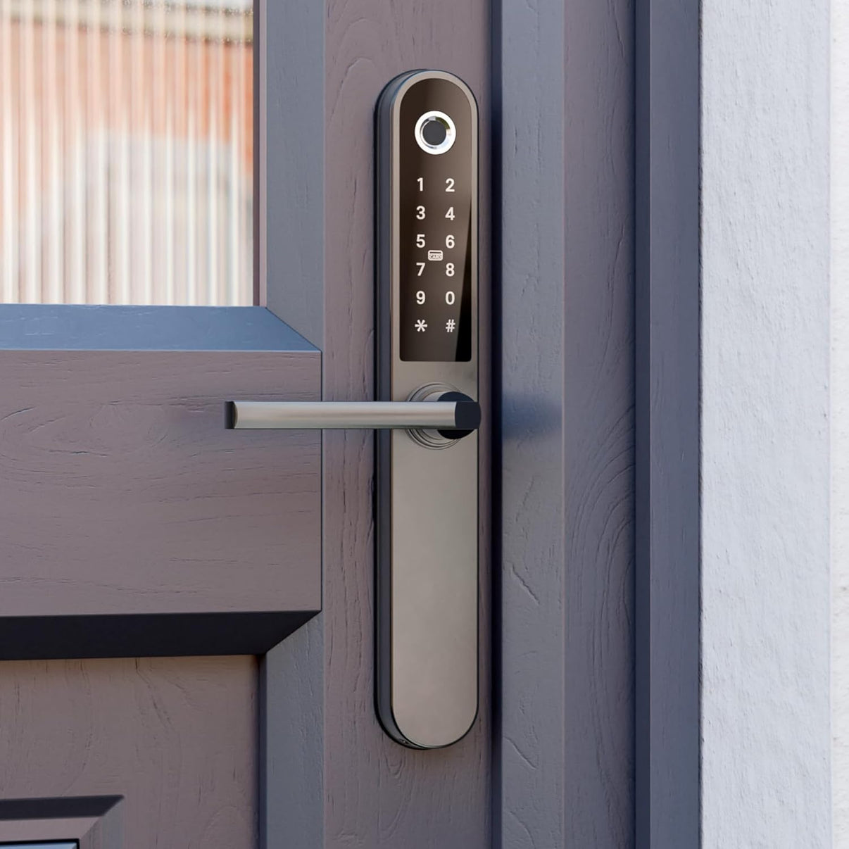 Blusafe Apollo - Keyless Door Handle for Home Security, Finger Print ...