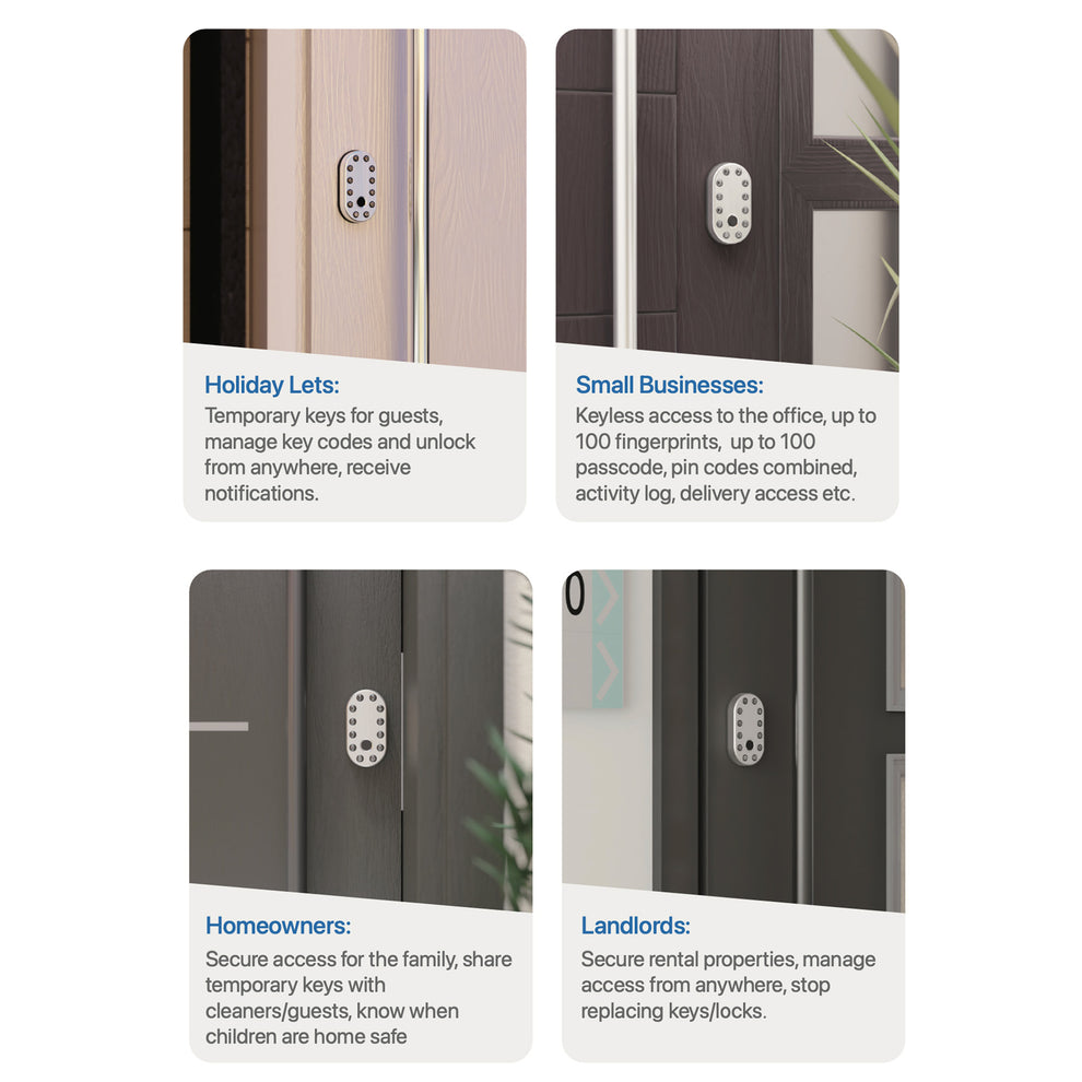 Yunity Brushed Nickel - Smart Escutcheon Smart Door Lock To Suit Pull – Blusafe Solutions